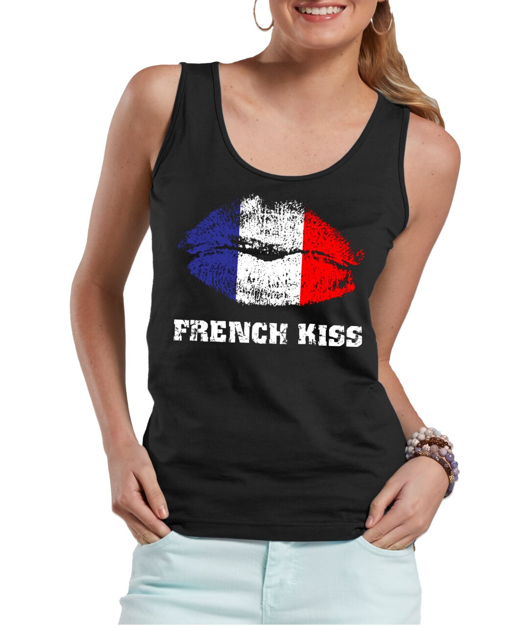 Bacio francese signore elegante canotta - Etsy Italia