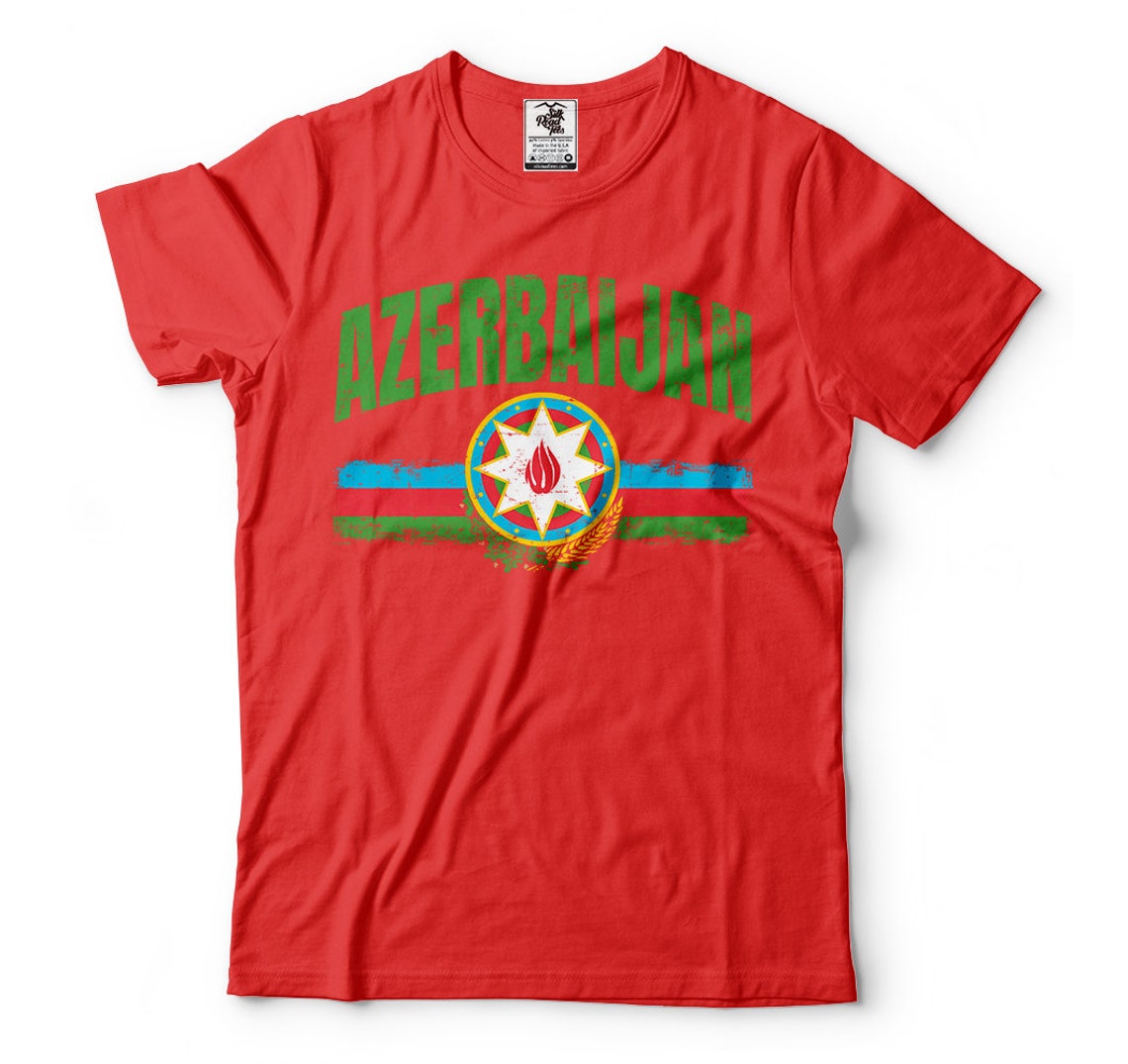 Azerbaijan T-shirt Azeri Patriotic Azerbaijan Flag T-shirt - Etsy