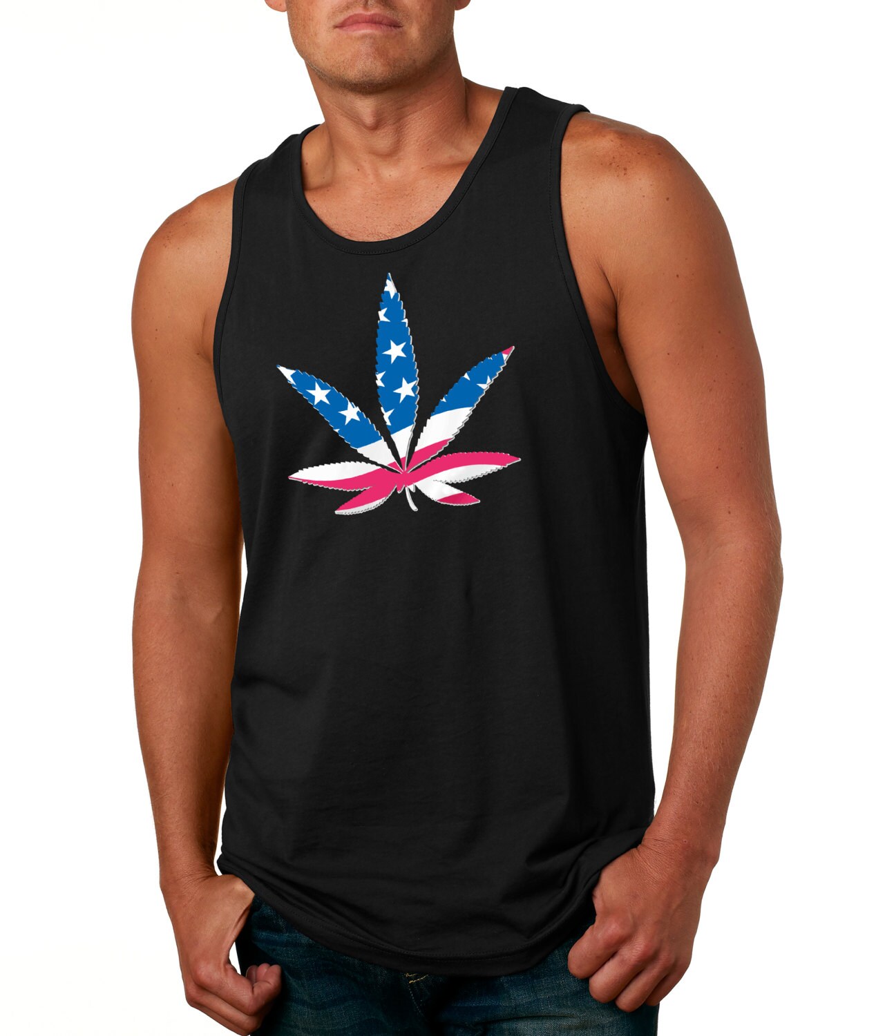 Weed Sign Marijuana Cannabis US Flag Mens Tank Top | Etsy