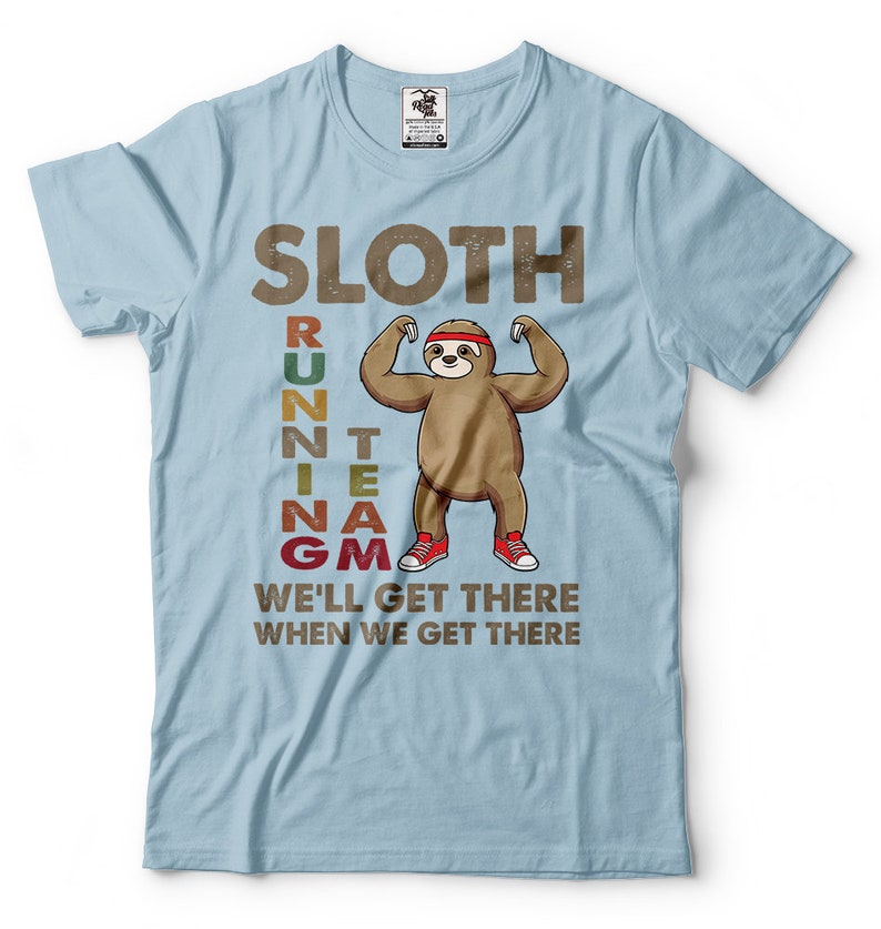 Sloth Running Team T-shirt Funny Sloth Graphic Cool T-shirt | Etsy