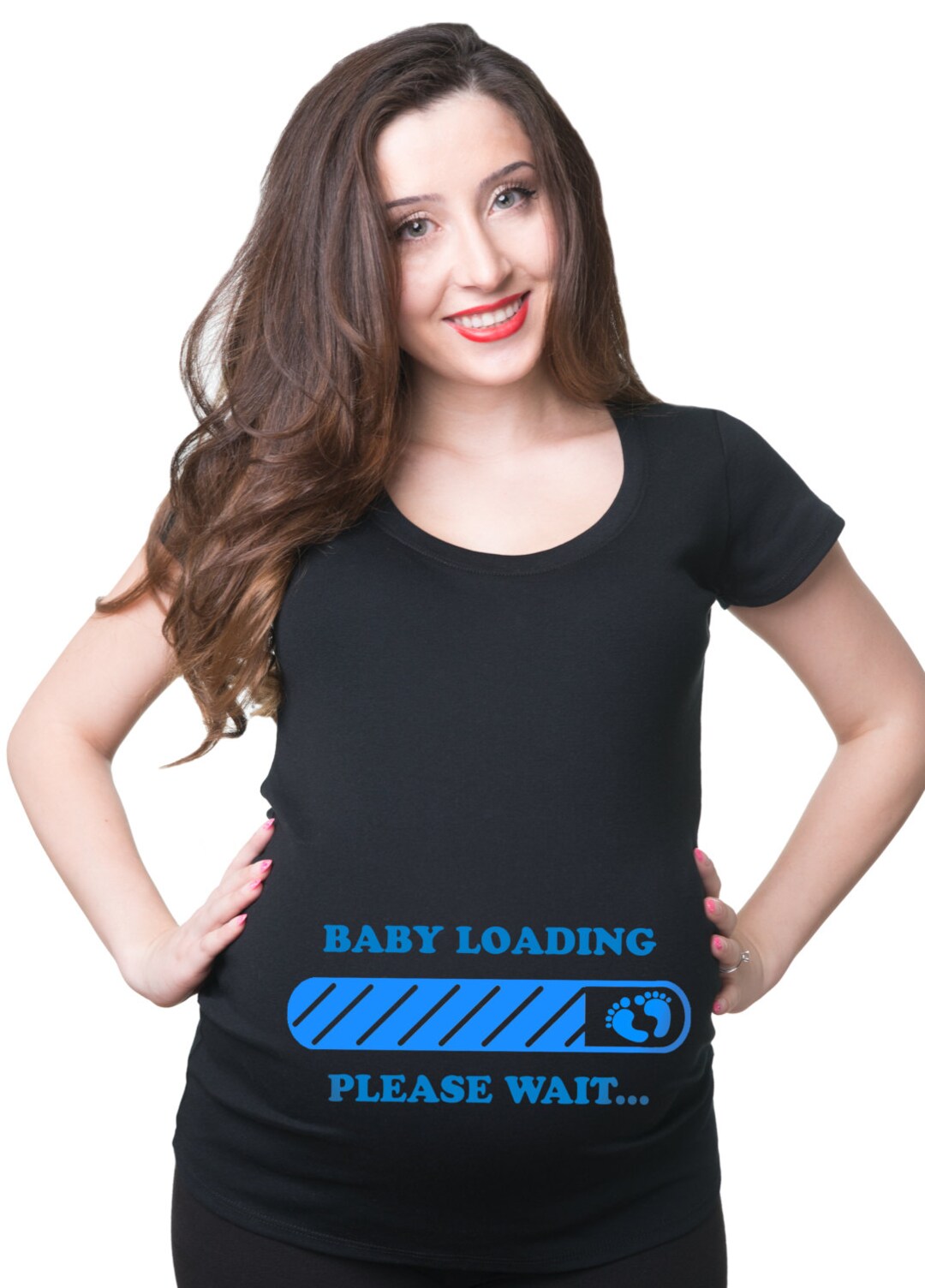 Baby Loading Please Wait T-shirt Maternity Tee Shirt Pregnancy Top - Etsy