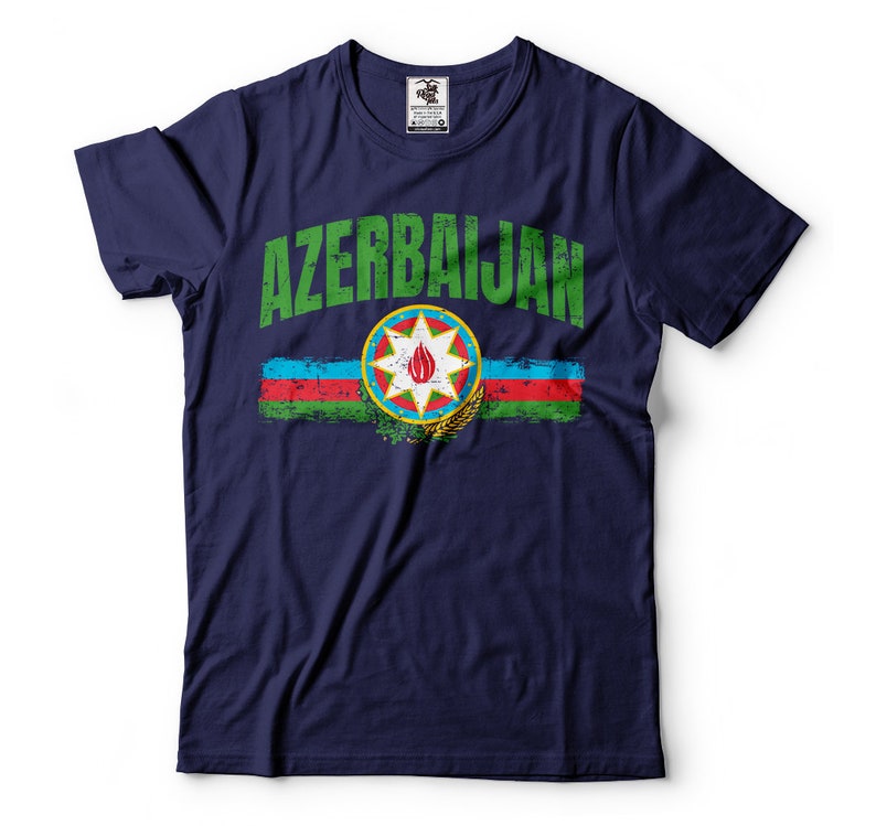Azerbaijan T-shirt Azeri Patriotic Azerbaijan Flag T-shirt - Etsy