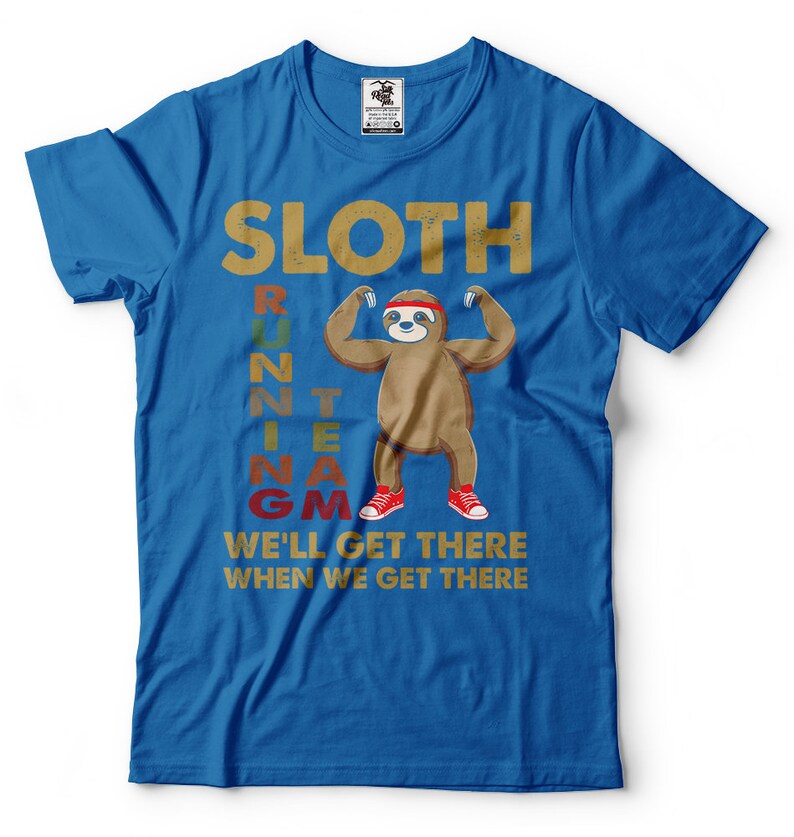 Sloth Running Team T-shirt Funny Sloth Graphic Cool T-shirt | Etsy