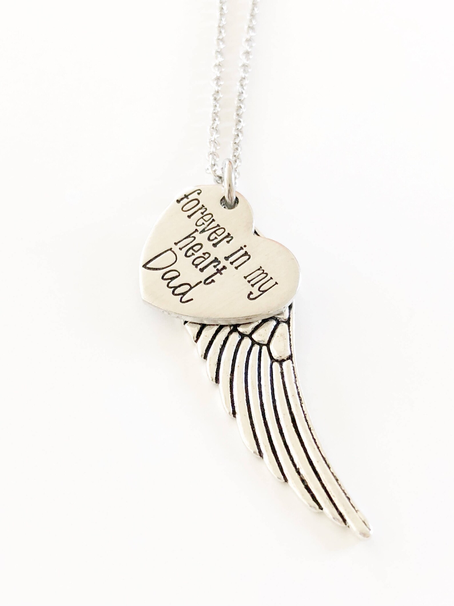 Memorial Necklace Hand Stamped Necklace Loss Necklace - Etsy