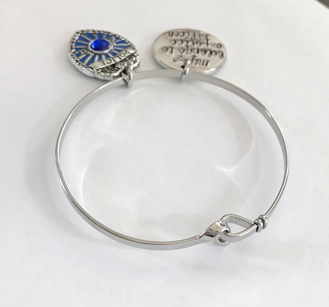 Police Badge Jewelry Hand Stamped Bracelet Badge Jewelry - Etsy