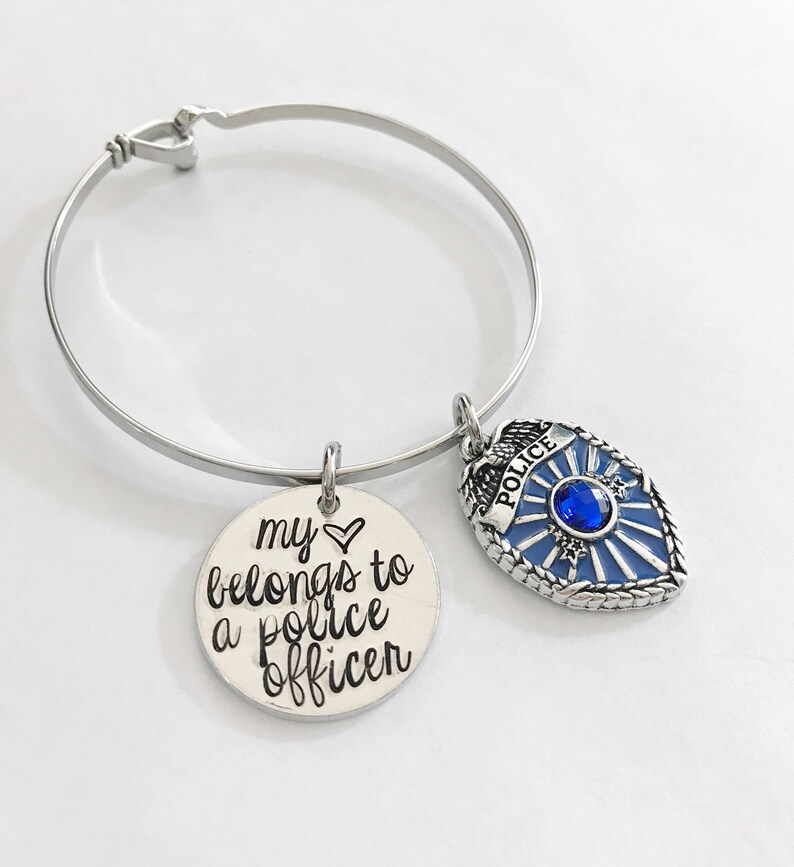 Police Badge Jewelry Hand Stamped Bracelet Badge Jewelry - Etsy