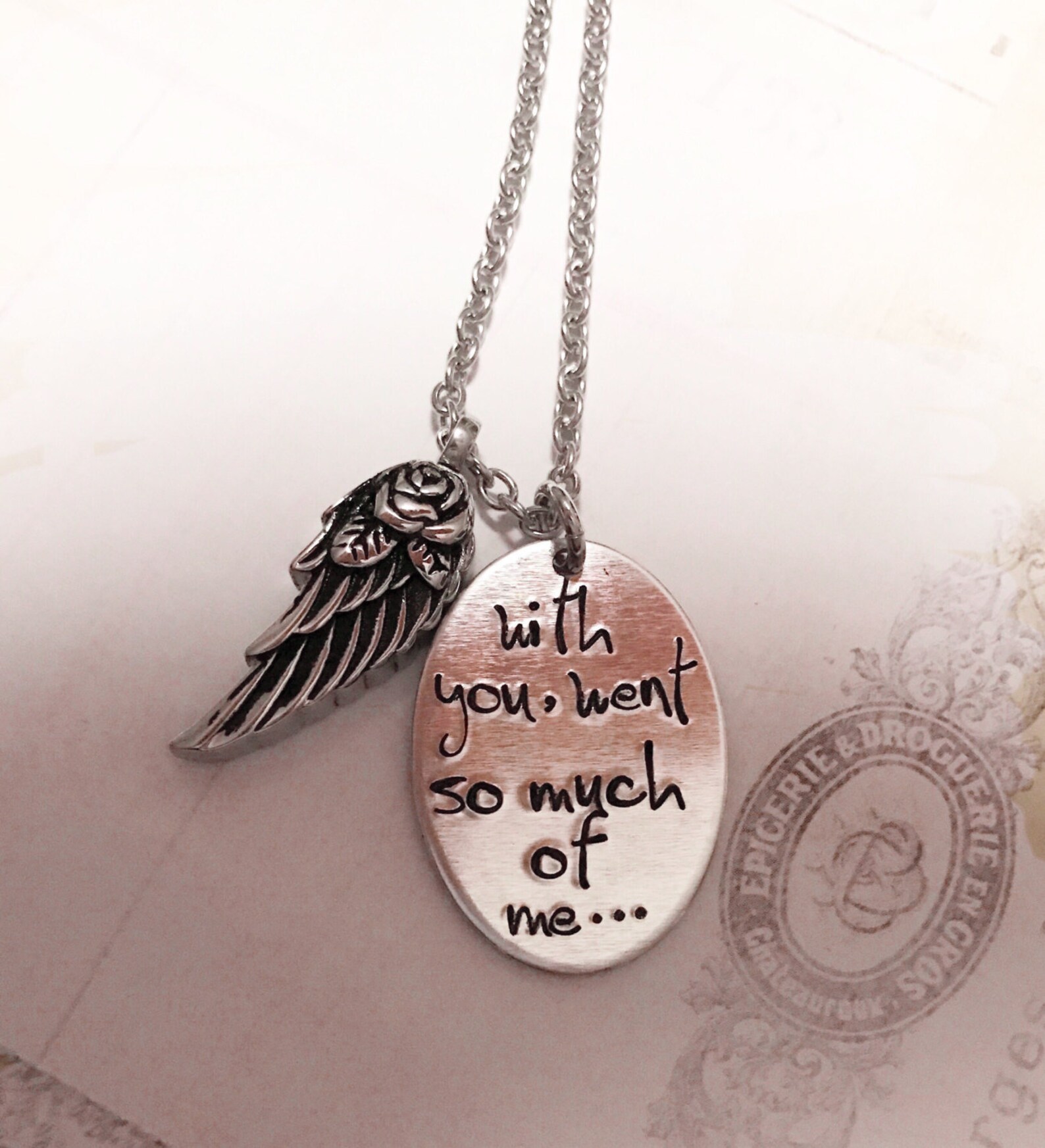 Urn Necklace Hand Stamped Necklace Loss Necklace - Etsy