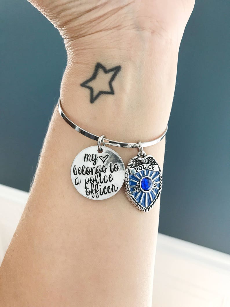 Police Badge Jewelry Hand Stamped Bracelet Badge Jewelry - Etsy