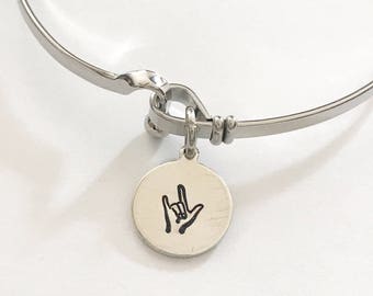 ASL I Love You Wish Bracelet/ Sign Language - Etsy