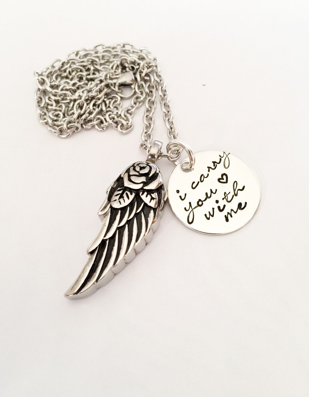 Urn Necklace Hand Stamped Necklace Loss Necklace - Etsy