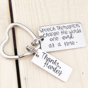Speech Therapy / Gift for Speech Therapist / Hand Stamped - Etsy