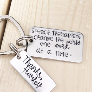 Speech Therapy / Gift for Speech Therapist / Hand Stamped - Etsy