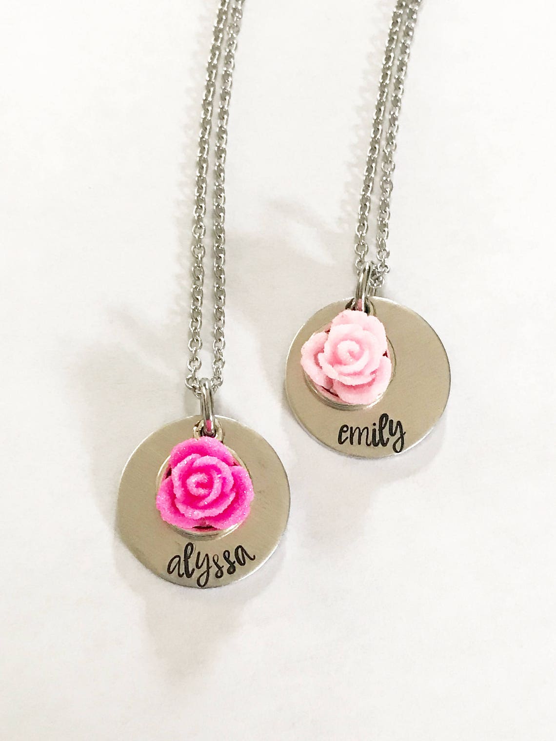 Girl's Necklace Name Necklace Hand Stamped Necklace - Etsy