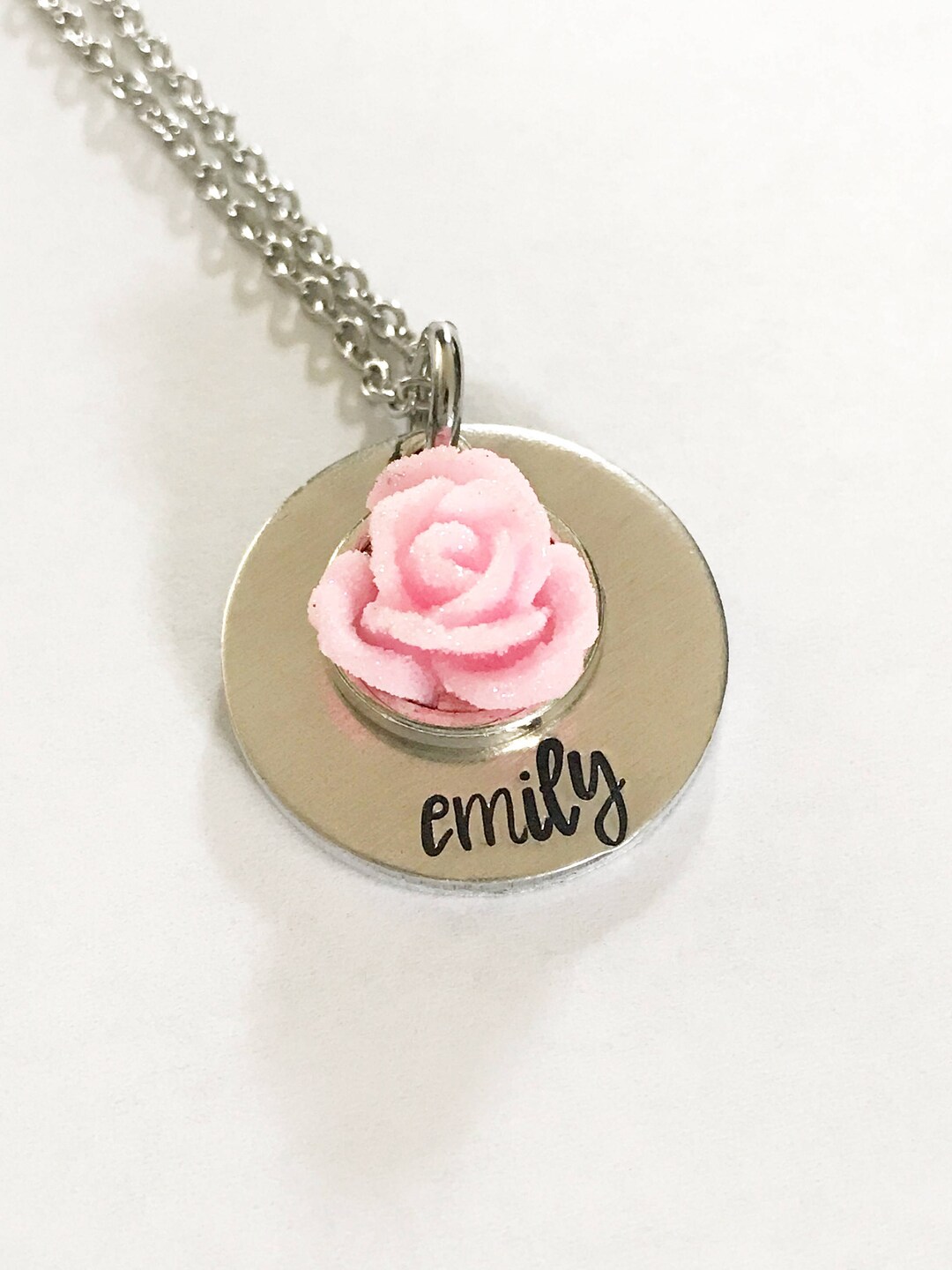 Girl's Necklace Name Necklace Hand Stamped Necklace - Etsy