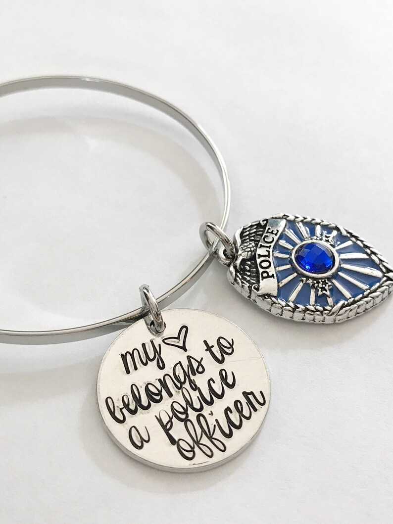 Police Badge Jewelry Hand Stamped Bracelet Badge Jewelry - Etsy