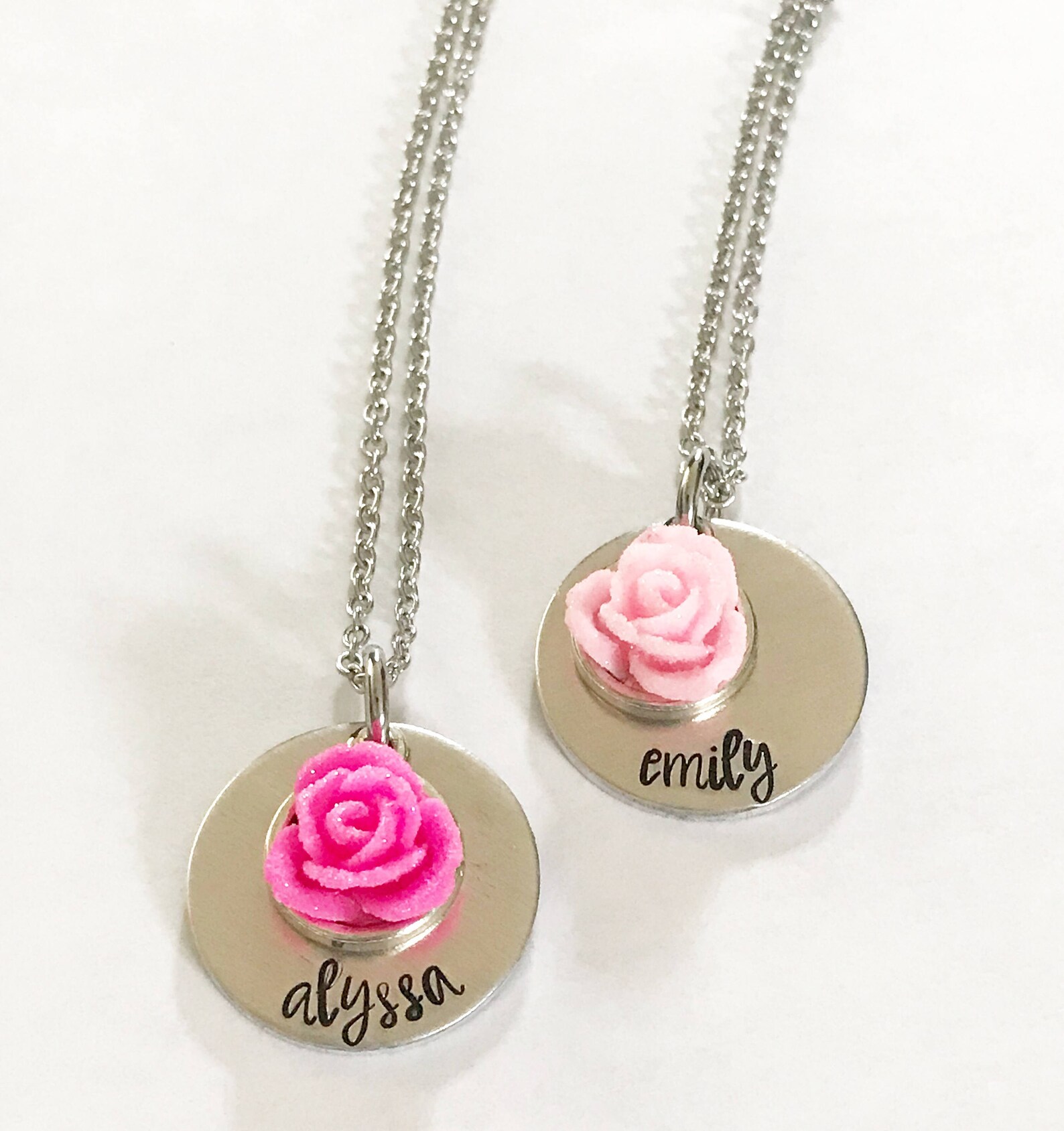 Girl's Necklace Name Necklace Hand Stamped Necklace - Etsy