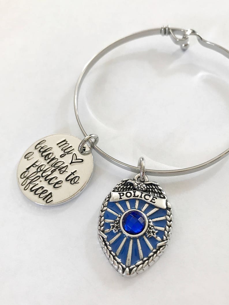 Police Badge Jewelry Hand Stamped Bracelet Badge Jewelry - Etsy