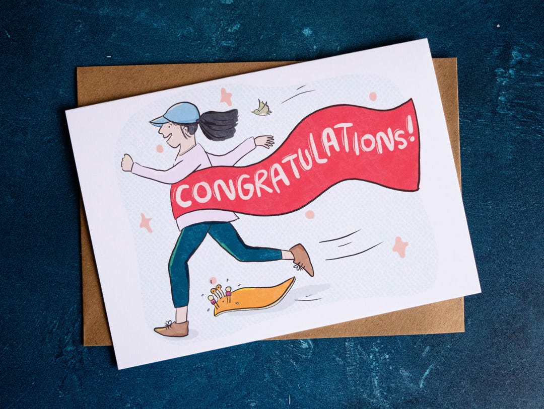 Congratulations Runner Greeting Cards | Girl & Boy Runners ...