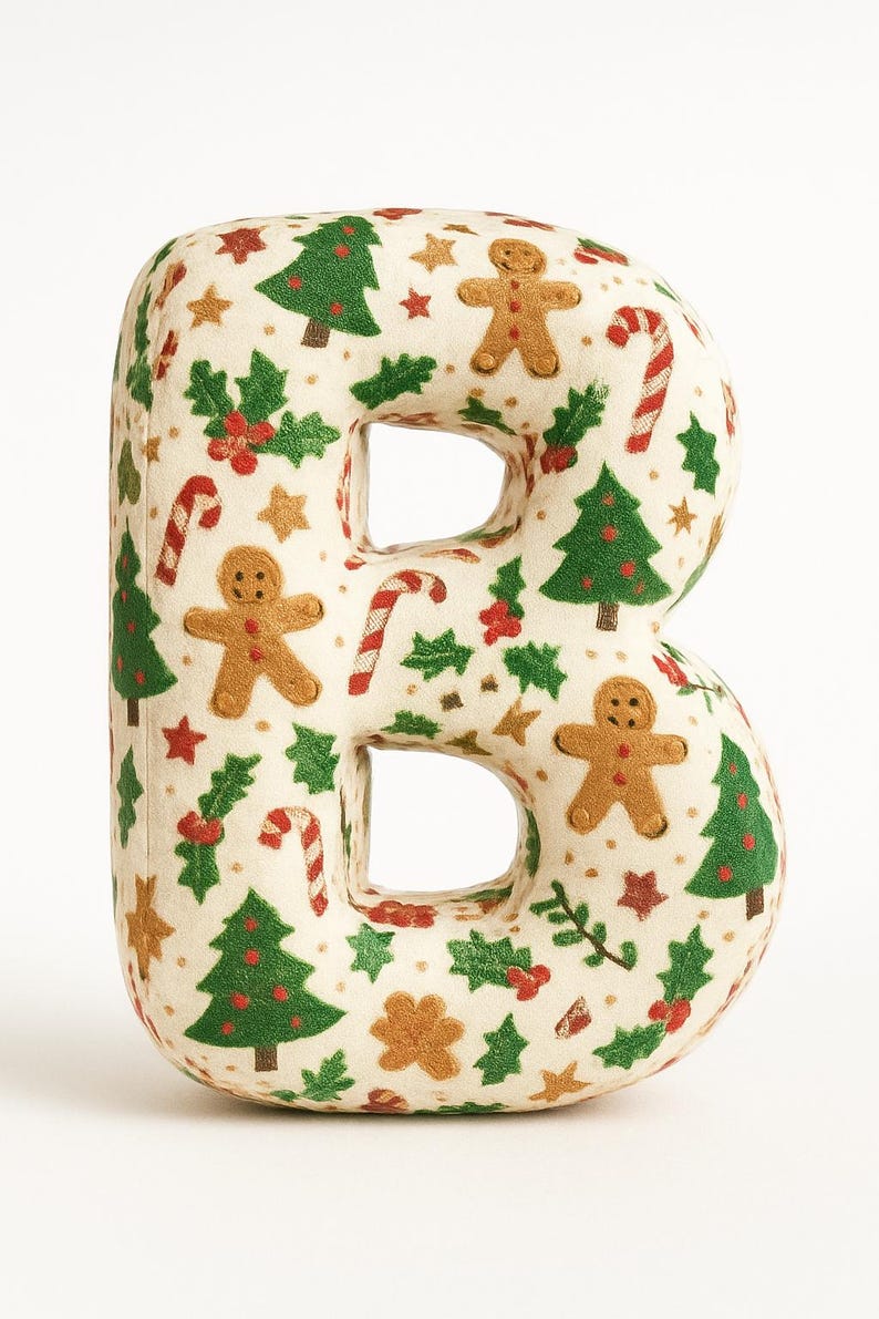 8” Letters Numbers Puff Style PDF Pattern Download Fabric Letter Pillow ...
