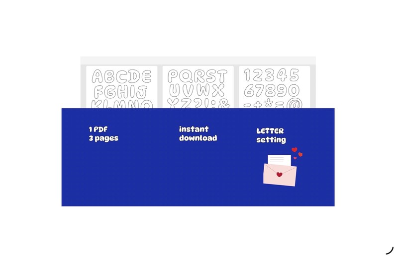2” Printable Letters Numbers PDF Pattern Digital Download Puff Slim ...
