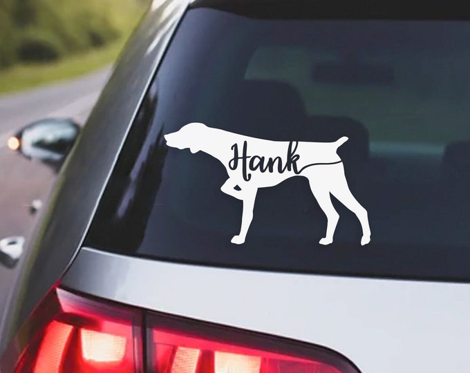 German Shorthaired Pointer Vinyl Decal With Custom Name - GSP Decal ...