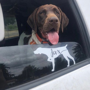 German Shorthaired Pointer Vinyl Decal With Custom Name - GSP Decal ...