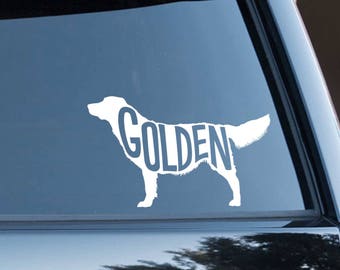 Golden Retriever Vinyl Decal - Etsy