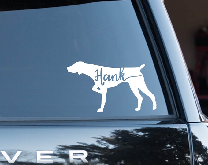 German Shorthaired Pointer Vinyl Decal With Custom Name GSP Decal ...