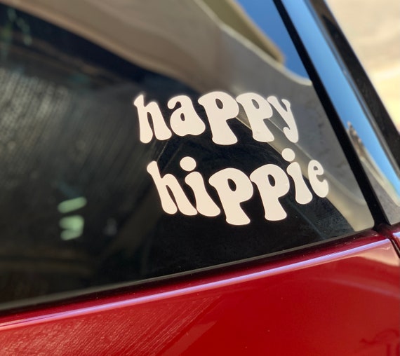 Happy Hippie Car Decal Hippie Car Happy Car Groovy Car - Etsy