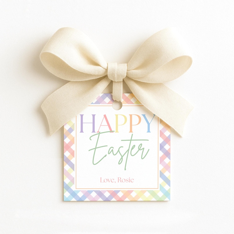 Easter Tags Preppy - Etsy
