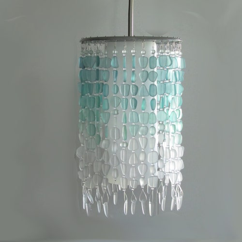 Sea Glass Pendant Light Mini Pendant Hanging Light Fixture - Etsy