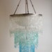 Sea Glass Chandelier Lighting Ceiling Fixture Beach Glass Coastal Decor ...