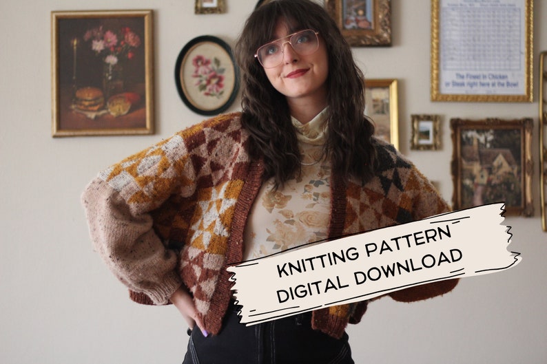 Heirloom Quilt Cardigan Knitting Pattern - Digital Download by Katryn ...