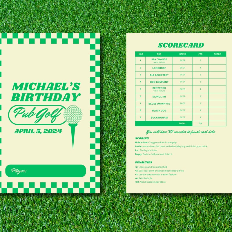 Golf Scorecard Holder - Etsy