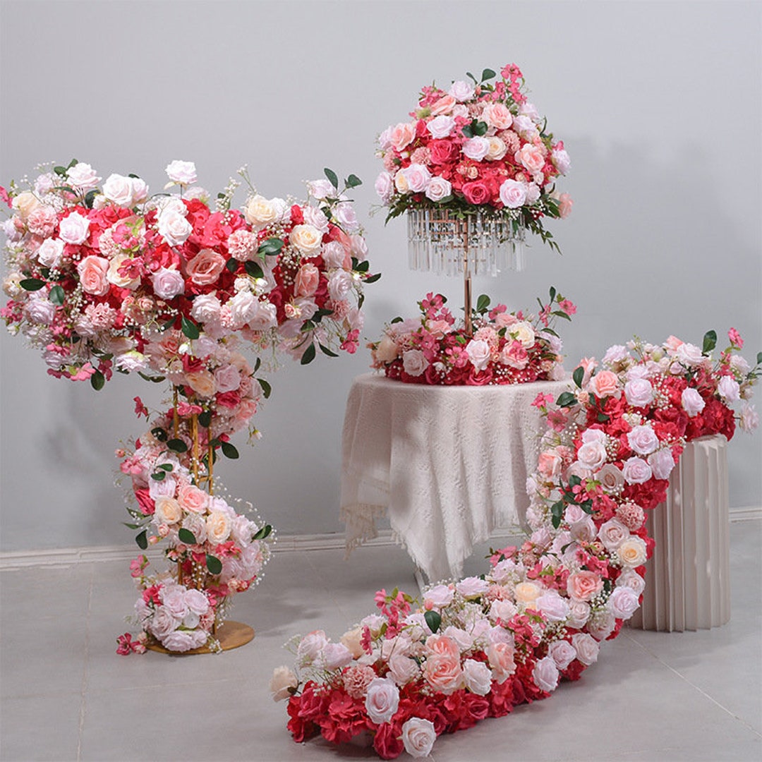 Ferris Wheel Flowers Shiny Pink Blush Rose Wedding Flowes White Dusty ...