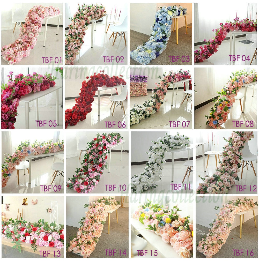 Passionate Rose Flower Garland Wedding Reception Table - Etsy