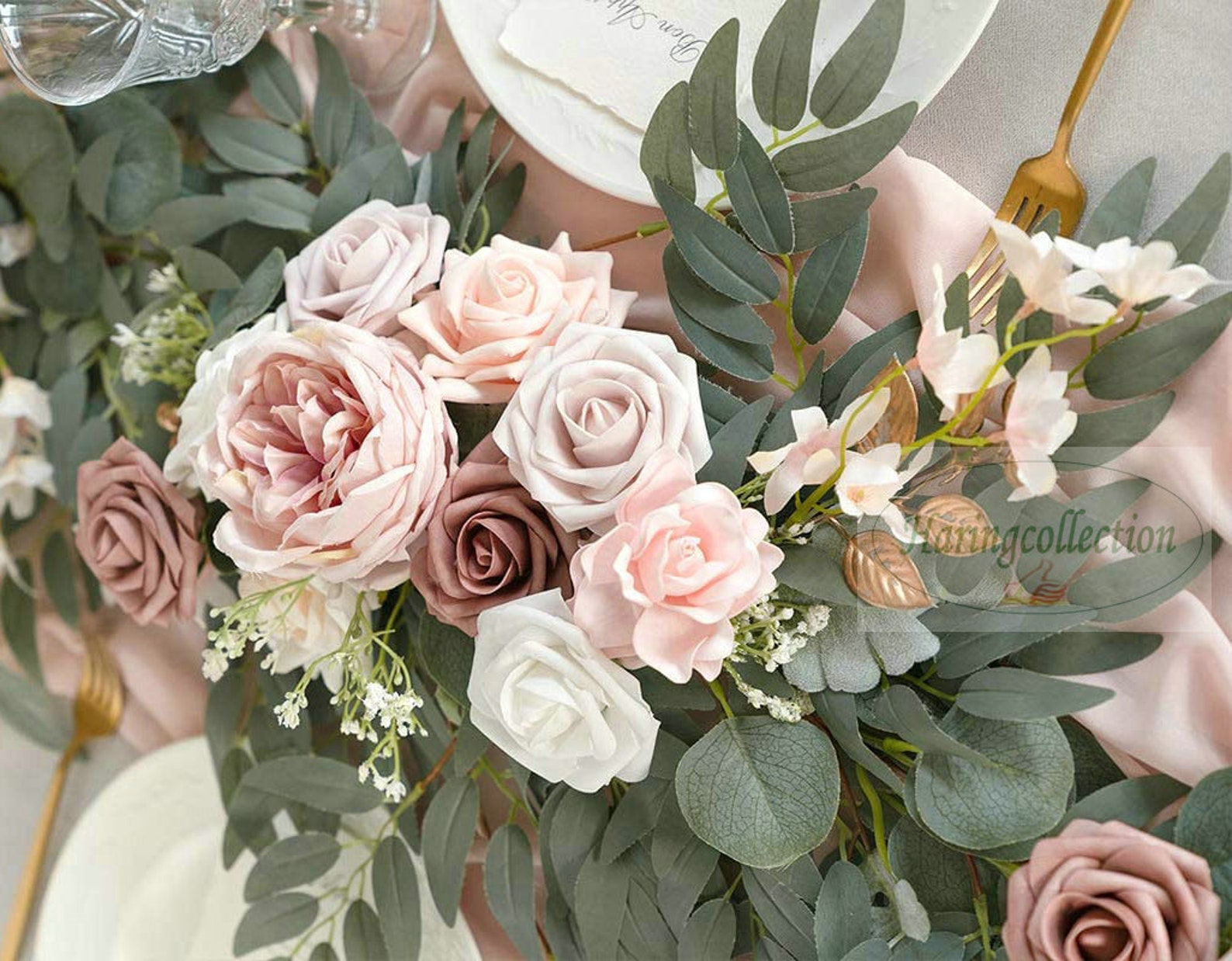 Passionate Rose Flower Garland Wedding Reception Table - Etsy