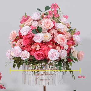 Ferris Wheel Flowers Shiny Pink Blush Rose Wedding Flowes White Dusty ...