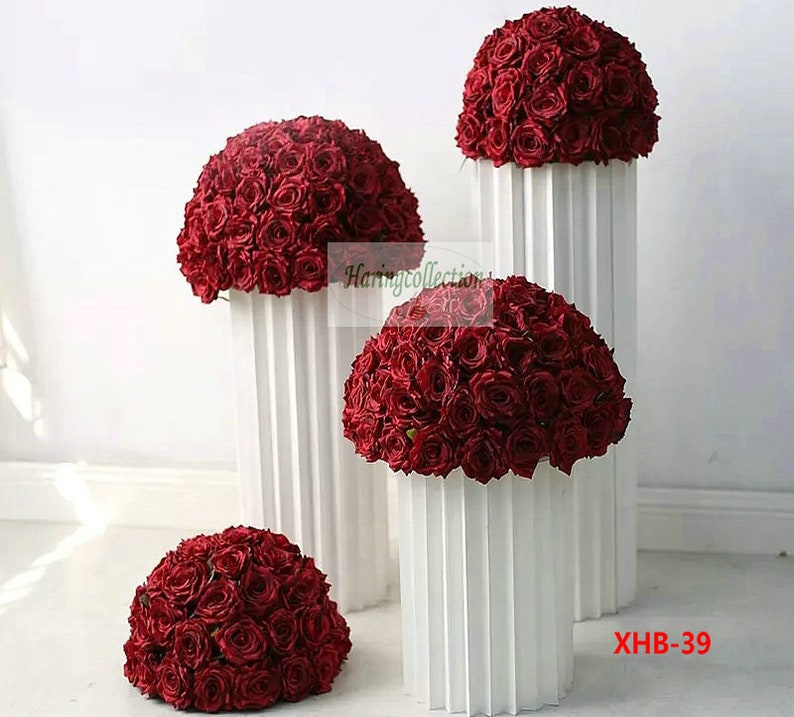 Burgundy Rose Flower Flower Centerpiece Lip Rose Wedding Decor - Etsy