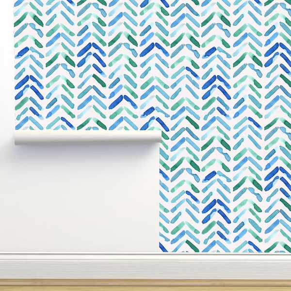 Watercolor Chevron - Etsy