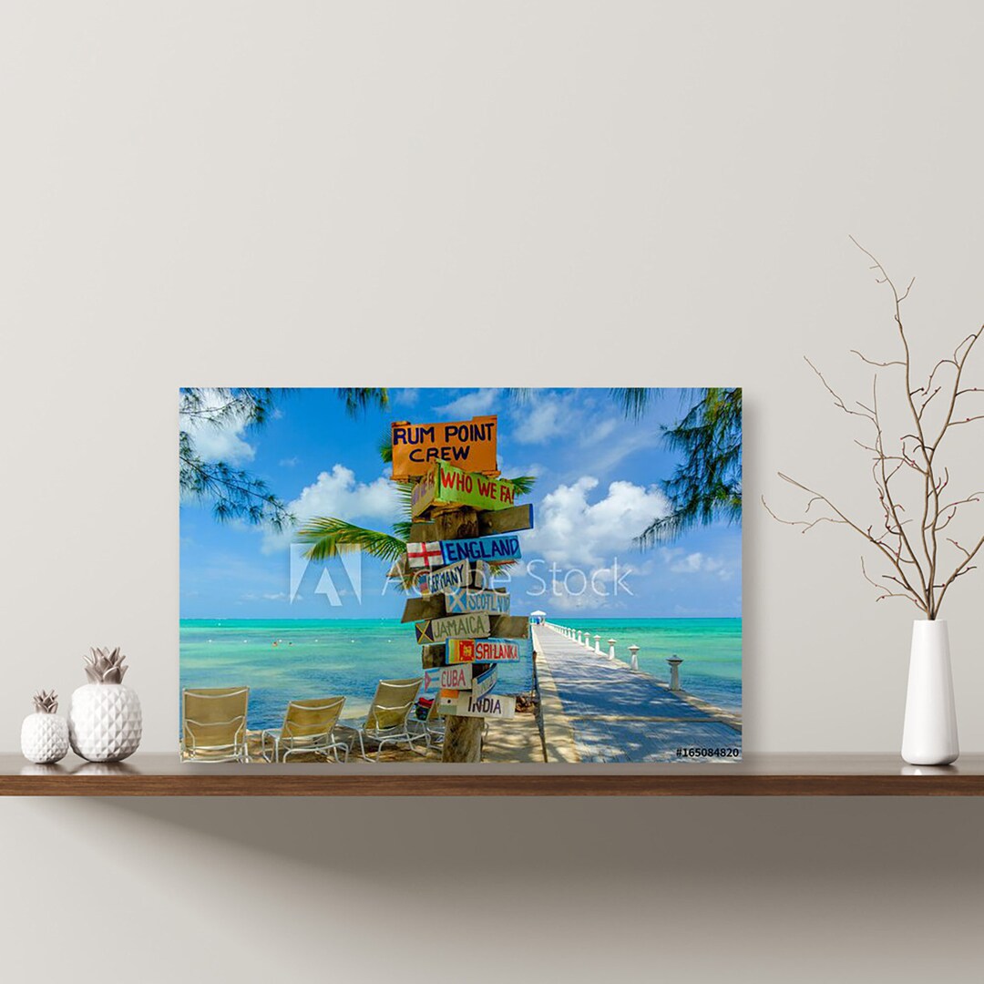 Caribbean Sea Sign Canvas Wall Art | Décor for Home & Office | Canvas ...