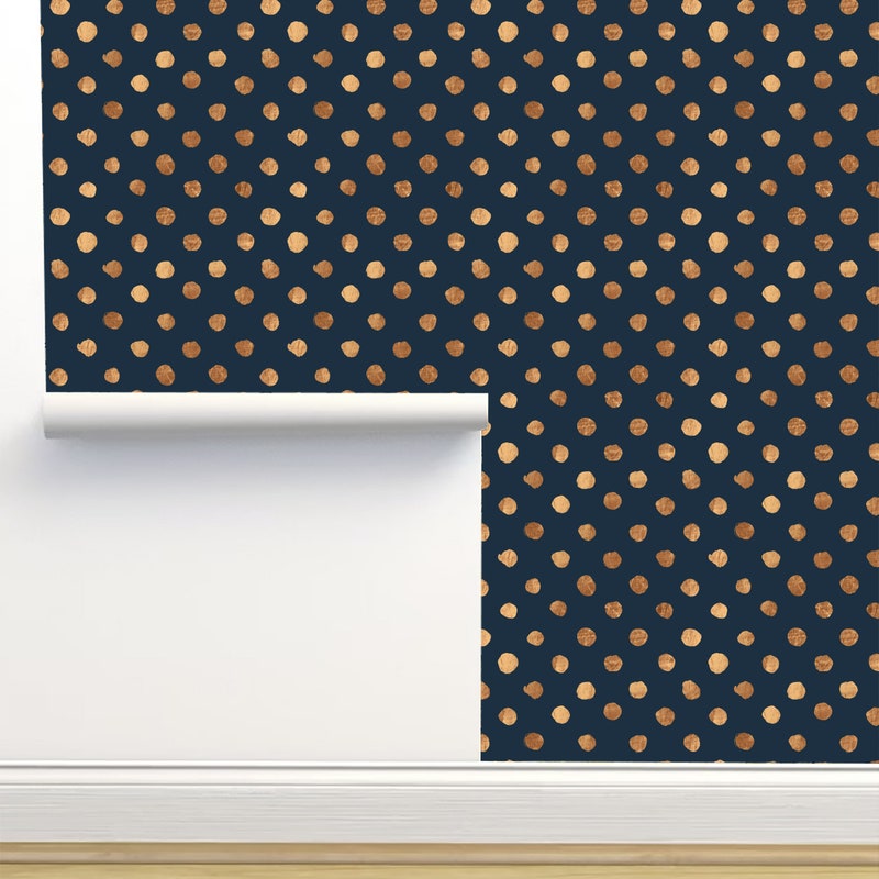 Blue and Copper Wallpaper - Etsy
