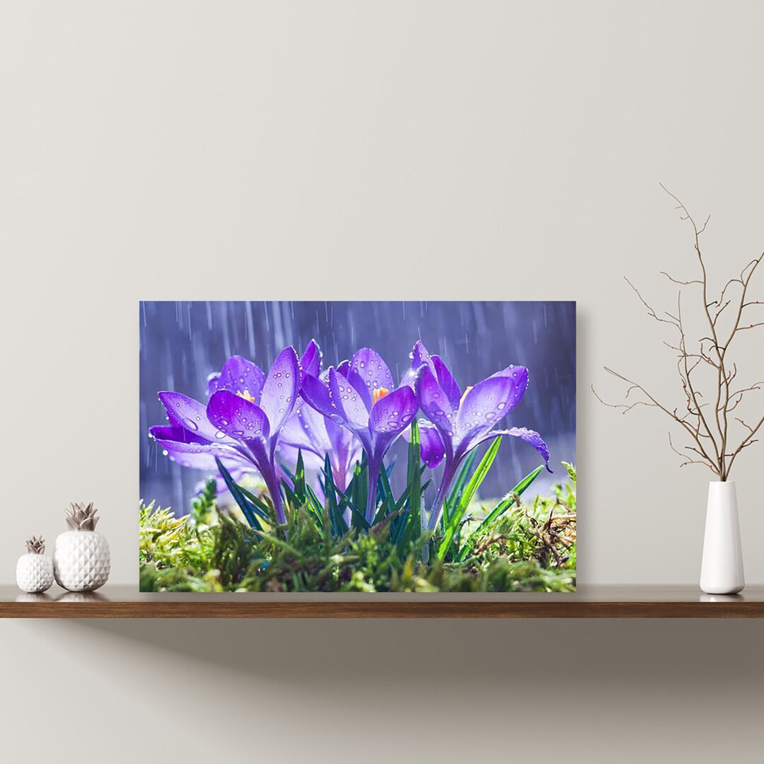 Blue Spring Flowers Canvas Print Wall Art | Décor for Home & Office ...