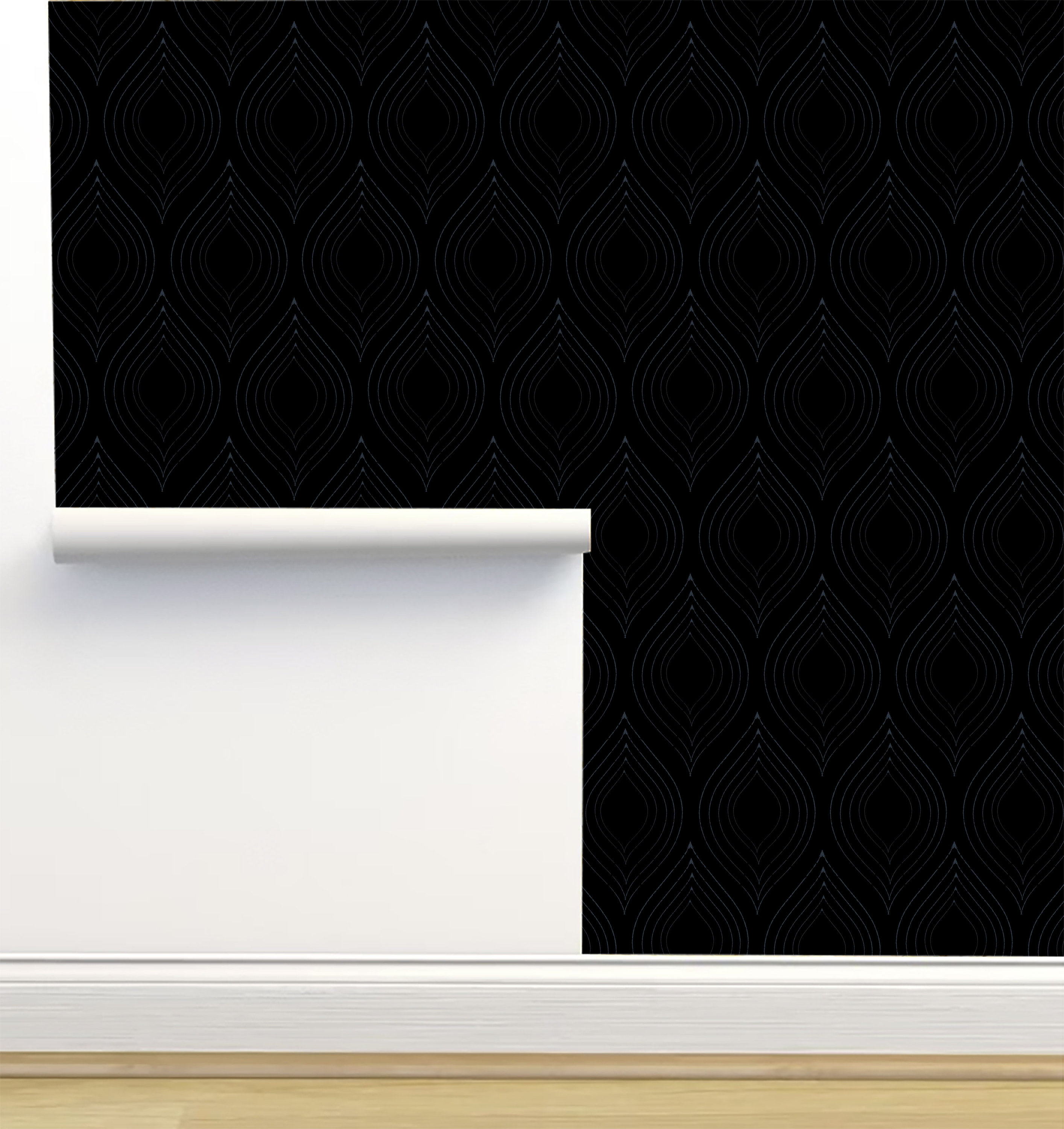 Classic Black Peel and Stick Wallpaper by Monor Designs Home Decor Wall ...