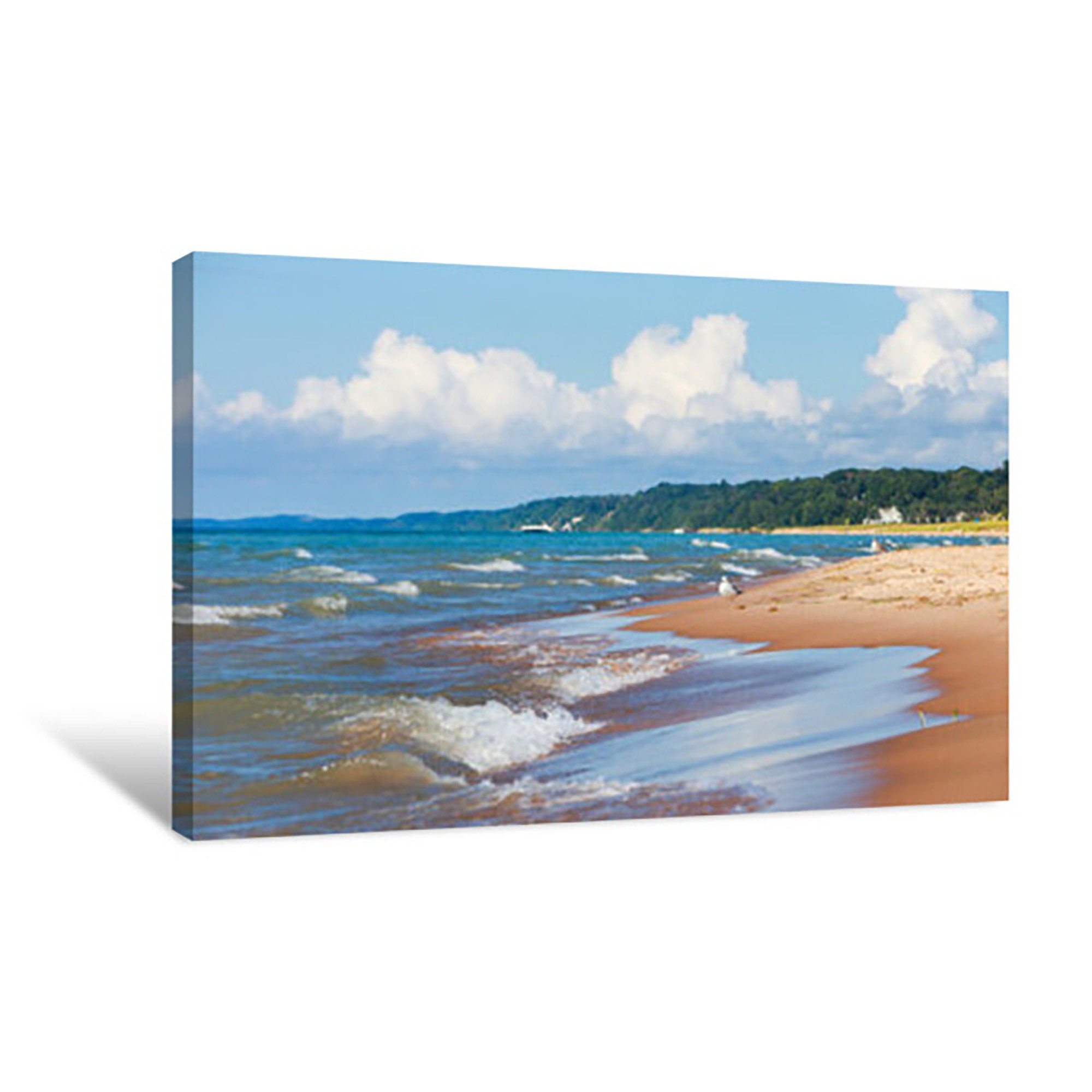 Beach on Lake Michigan Canvas Wall Art Décor for Home & Office Canvas ...