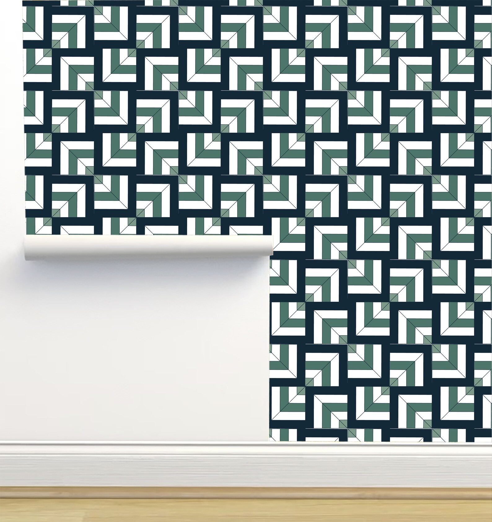 Overlapping Squares Peel and Stick Luxury Wallpaper by Lisee Ree - Etsy