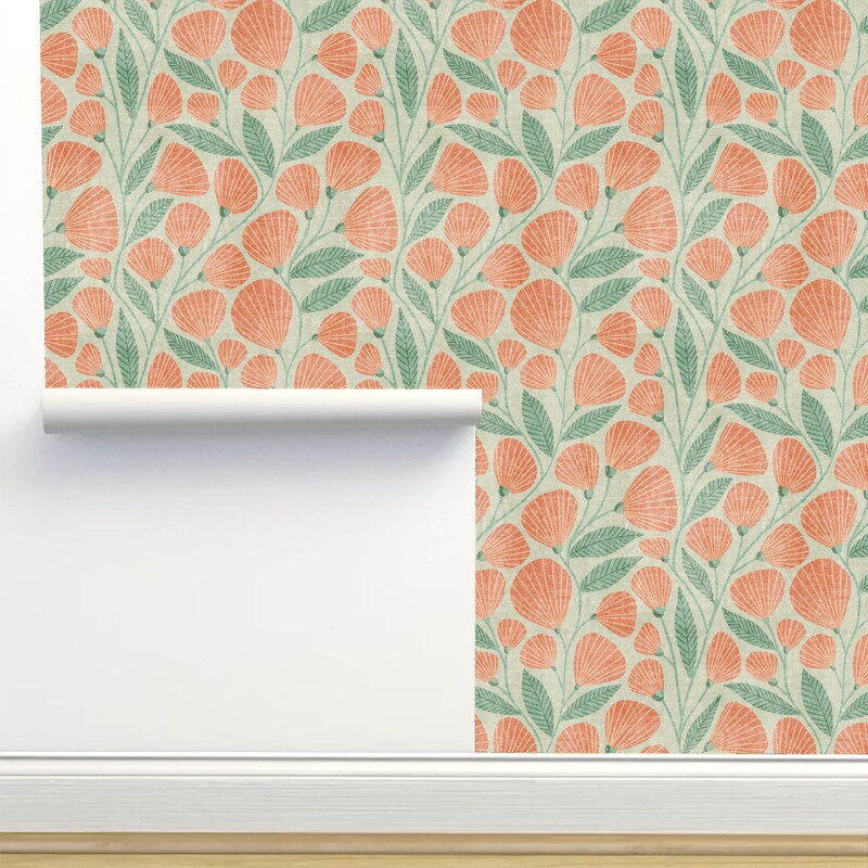 Green Peel and Stick Wallpaper - Etsy