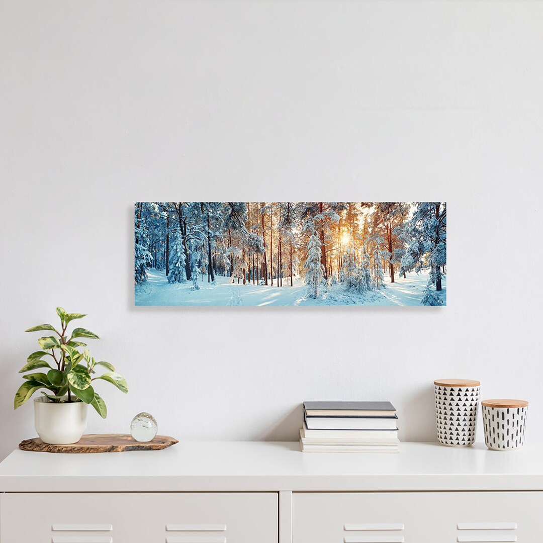 Snowy Pine Trees Canvas Wall Art | Décor for Home & Office | Canvas ...