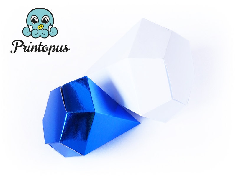 Diamond Shape Printable Gift Box Template PDF Digital File Instant ...