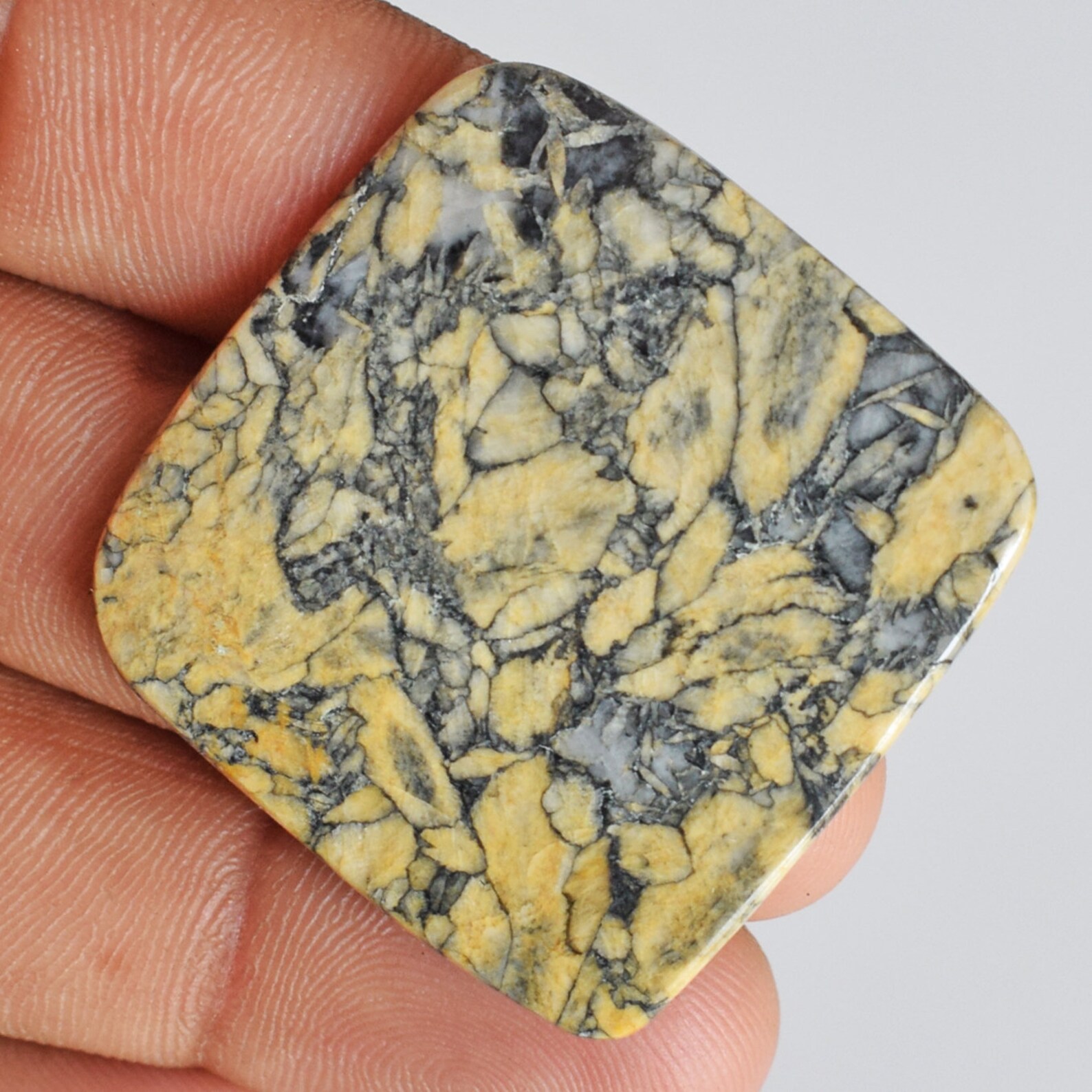 Natural Pinolith Cabochon From Austria Size 34x33x2.5 MM | Etsy